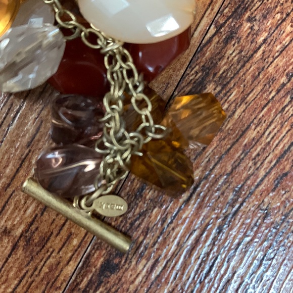 Avon | Jewelry | Avon Mark Neutral Resin Beaded Bronze Chain Bracelet 7 ...